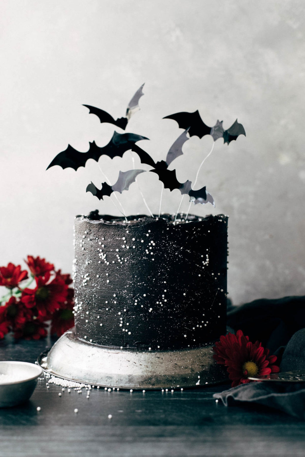 Naturally Dyed Black Velvet Cake - Burnt Apple