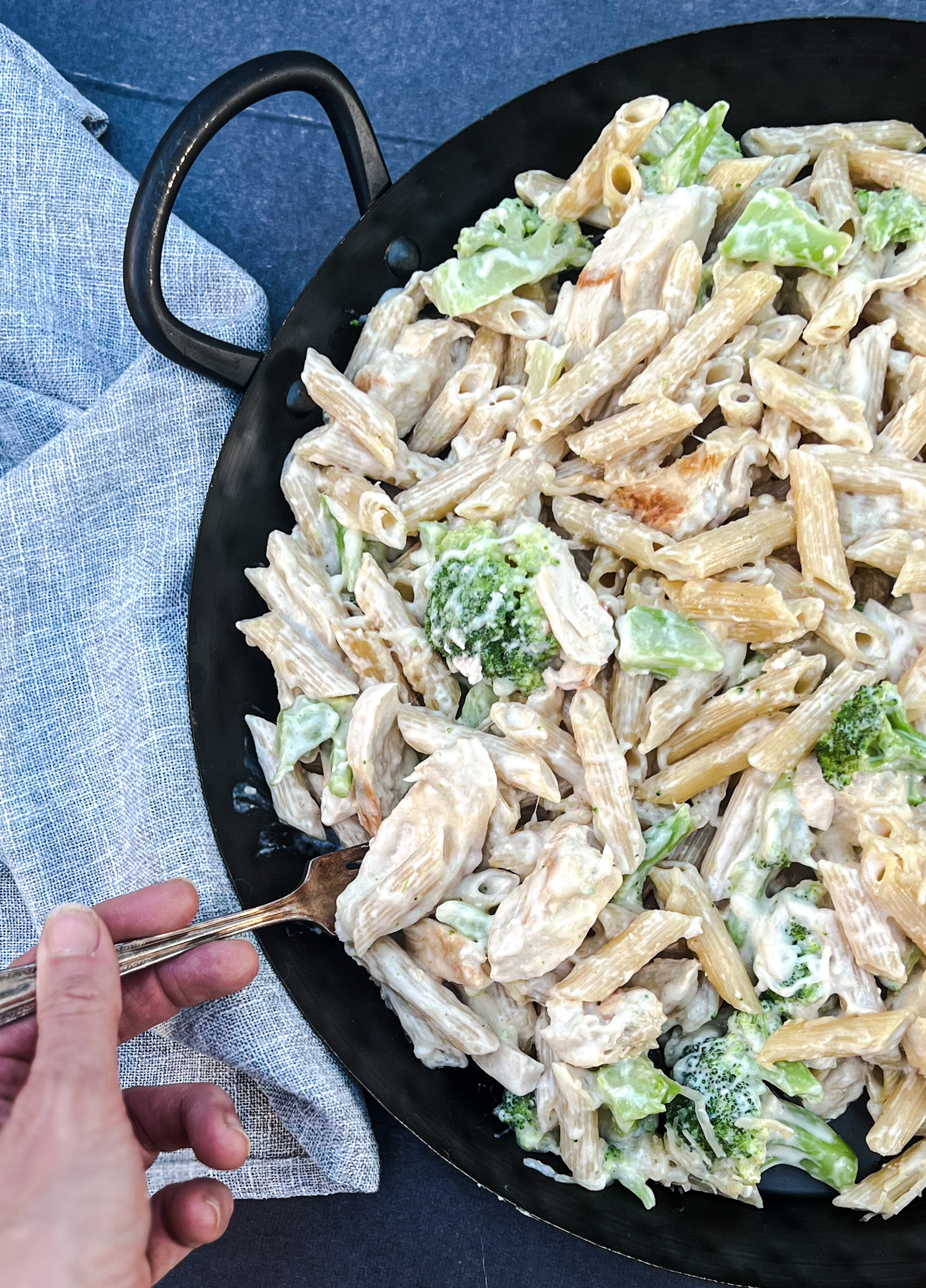 Five Ingredient Gluten Free Broccoli Chicken Alfredo - Burnt Apple