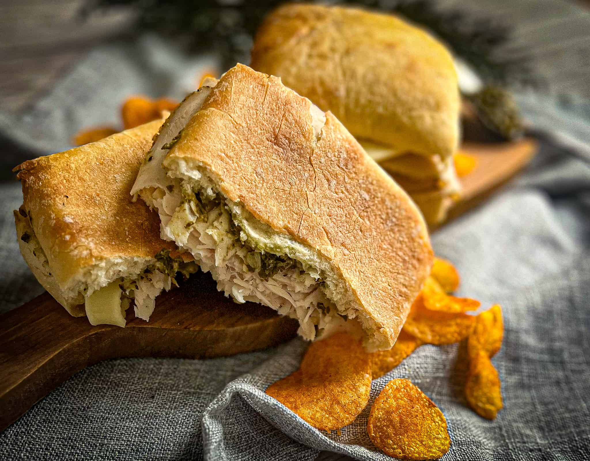 Pesto Provolone Turkey Sandwich Recipe - Burnt Apple